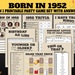1952 Birthday Party Games, 70th Party Trivia Games, Born in 1952 Trivia ...