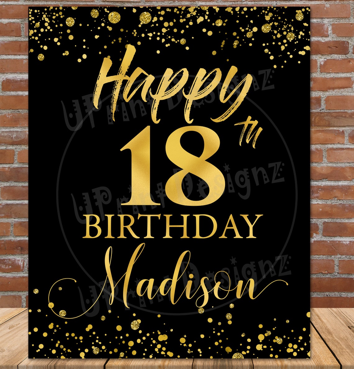 18th Birthday Poster Personalized 18th Birthday Sign 18th - Etsy