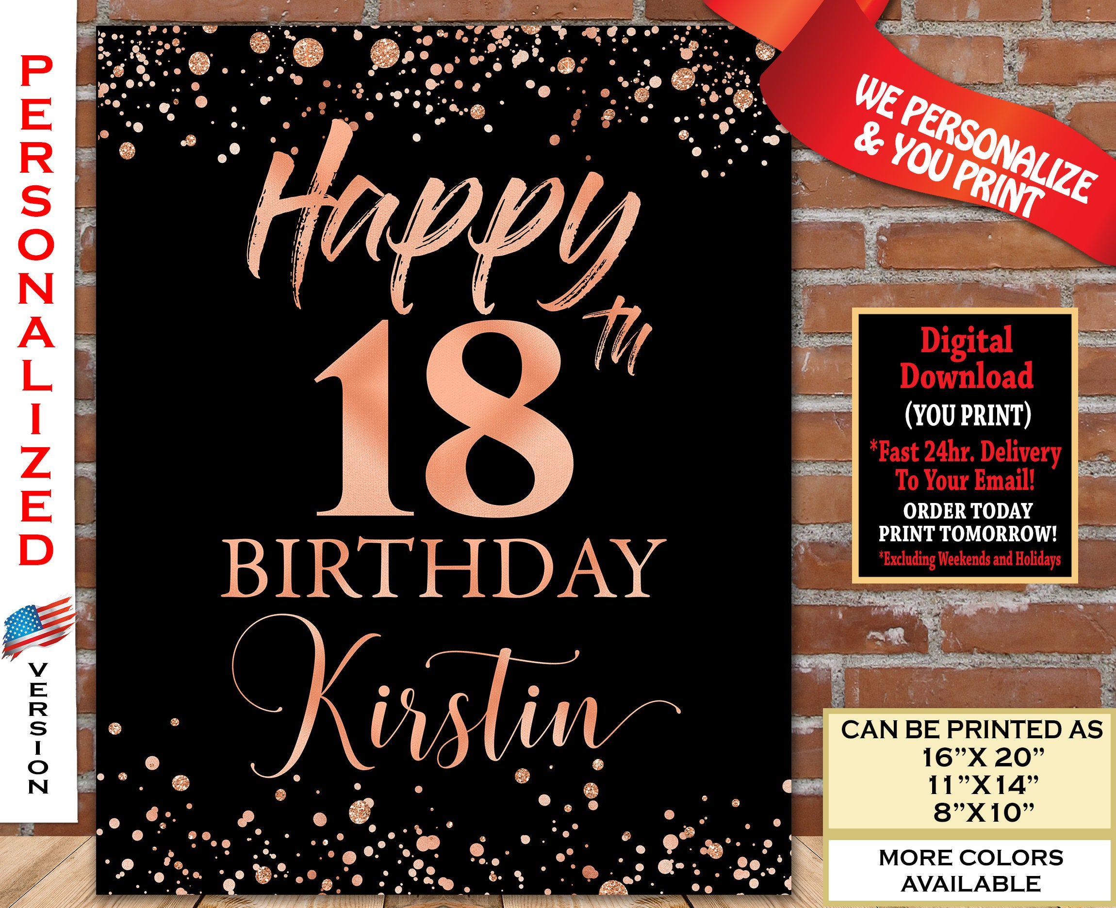 Happy 18th Birthday Signs