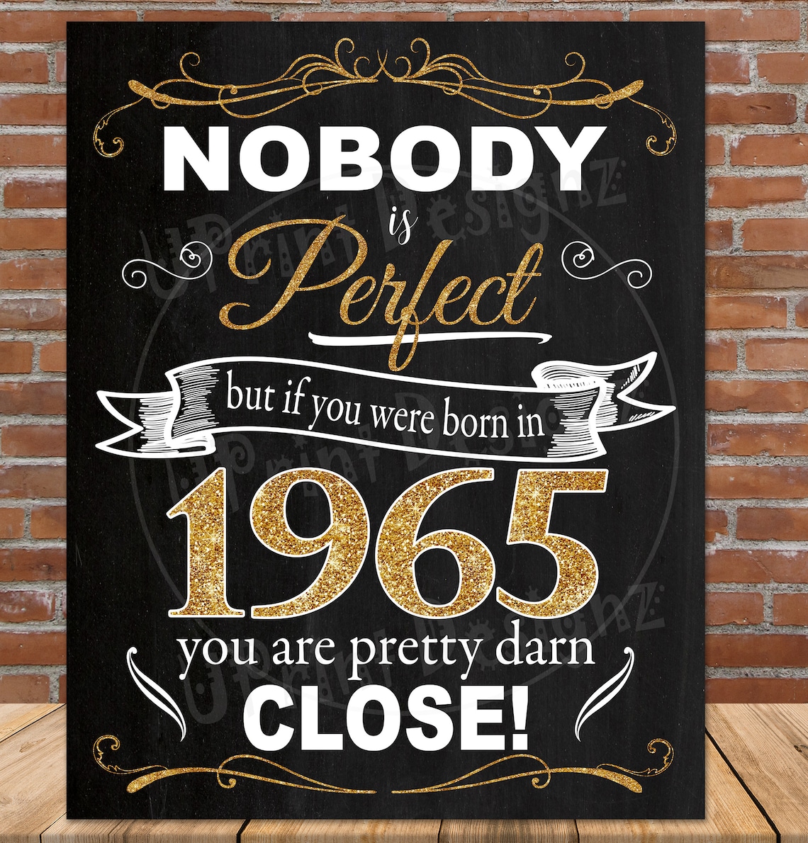 1965 Birthday Poster 1965 Birthday Party Decoration Nobody - Etsy
