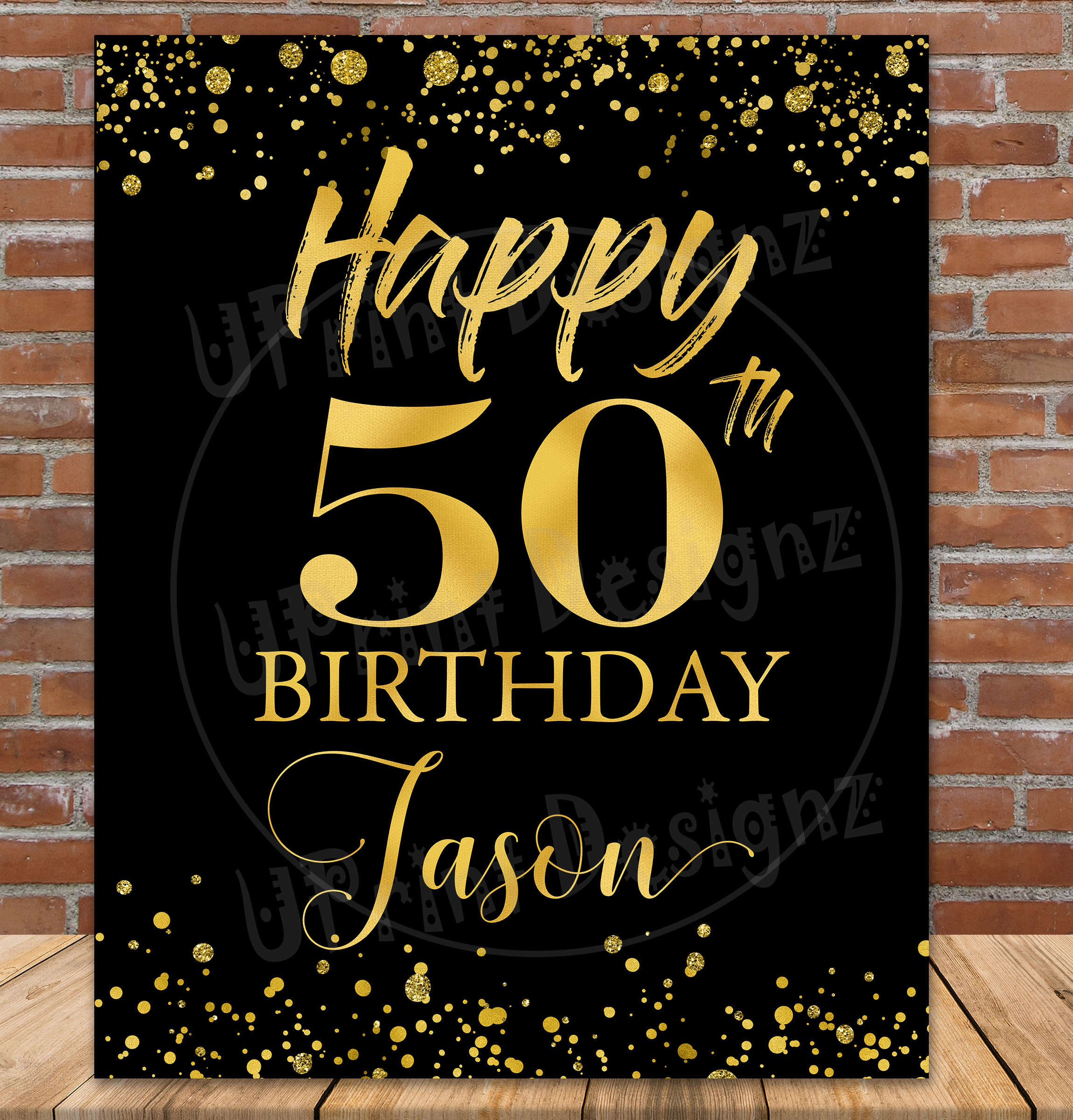 50th Birthday Poster 50th Birthday Party Decoration Sign - Etsy