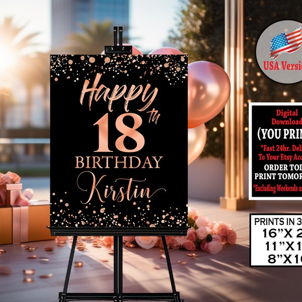 18 Geburtstag Schild Aufstellen