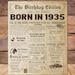 1935 Birthday NEWSPAPER Poster | 1935 Facts for Adult Birthday ...