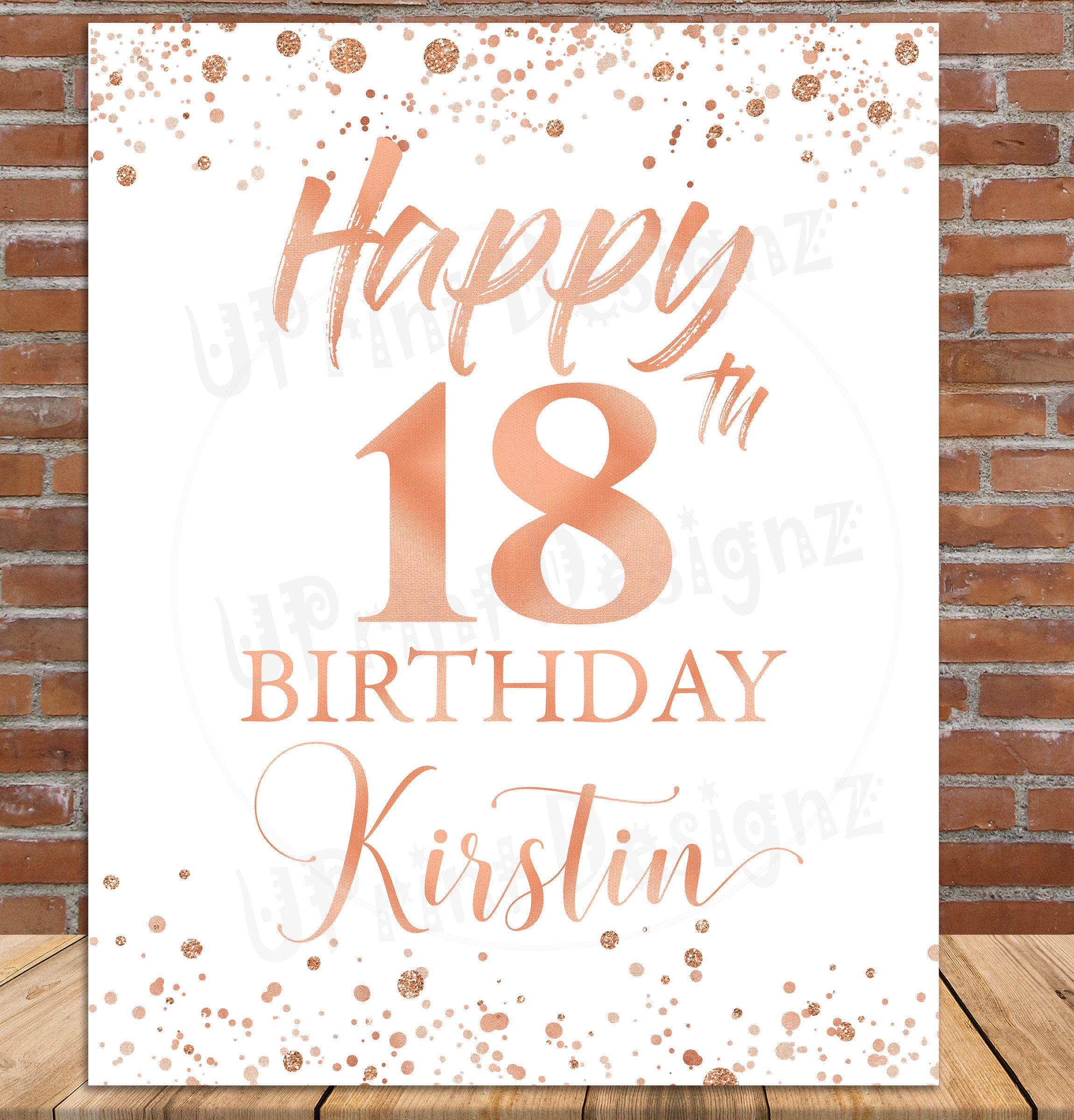 18th Birthday Poster Personalized 18th Birthday Sign 18th | Etsy