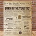 1931 Birthday NEWSPAPER Poster 1931 Birthday Sign 1931 Adult Birthday ...