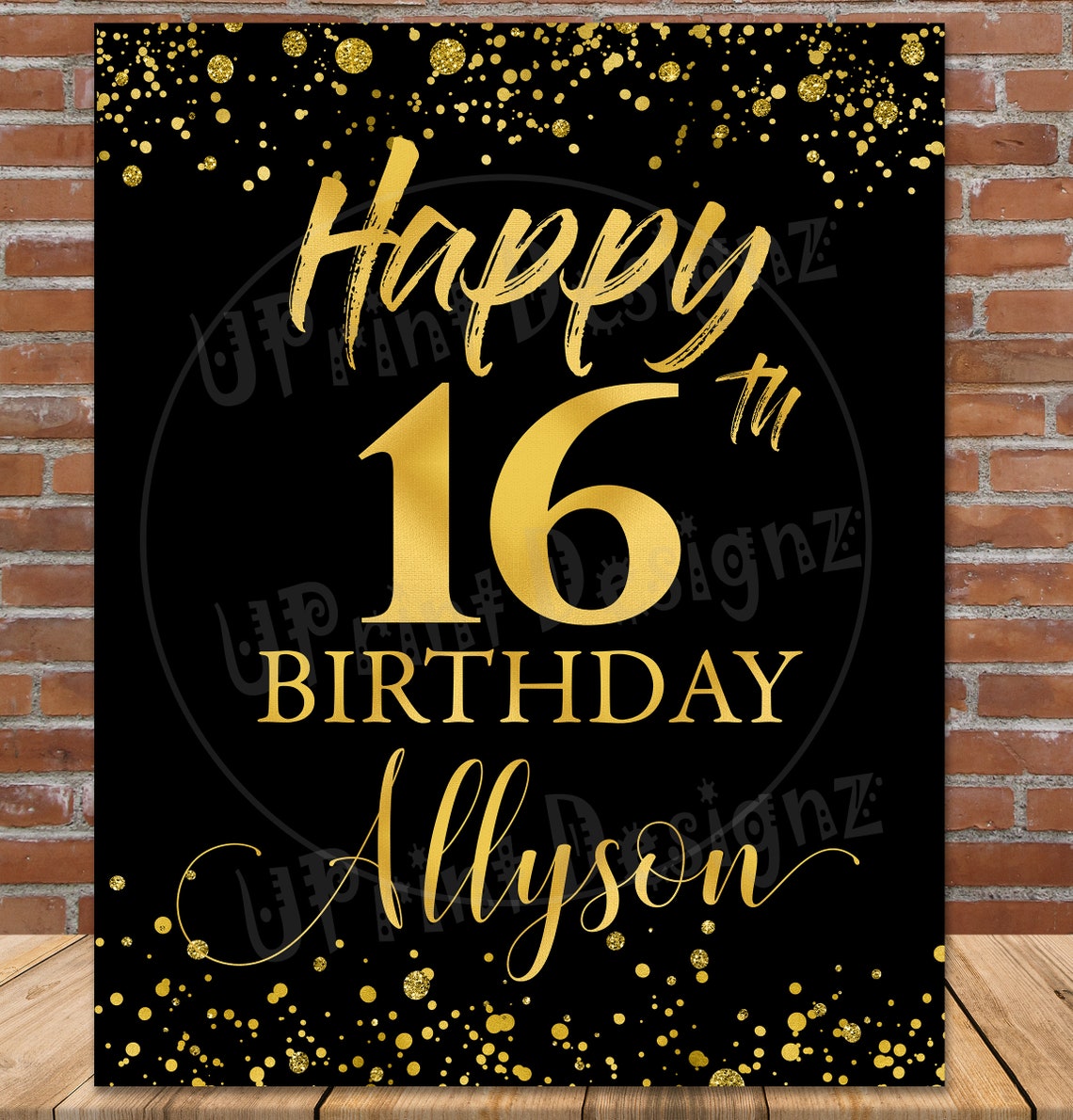 16th Birthday Poster, Personalized 16th Birthday Sign, Sweet 16th ...
