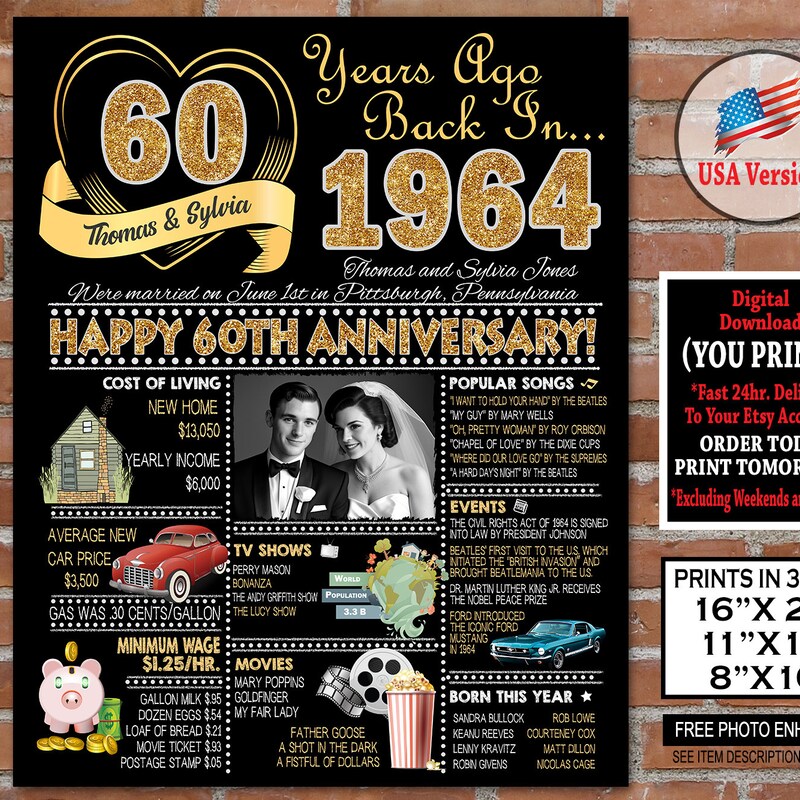 60 Years Ago - Etsy