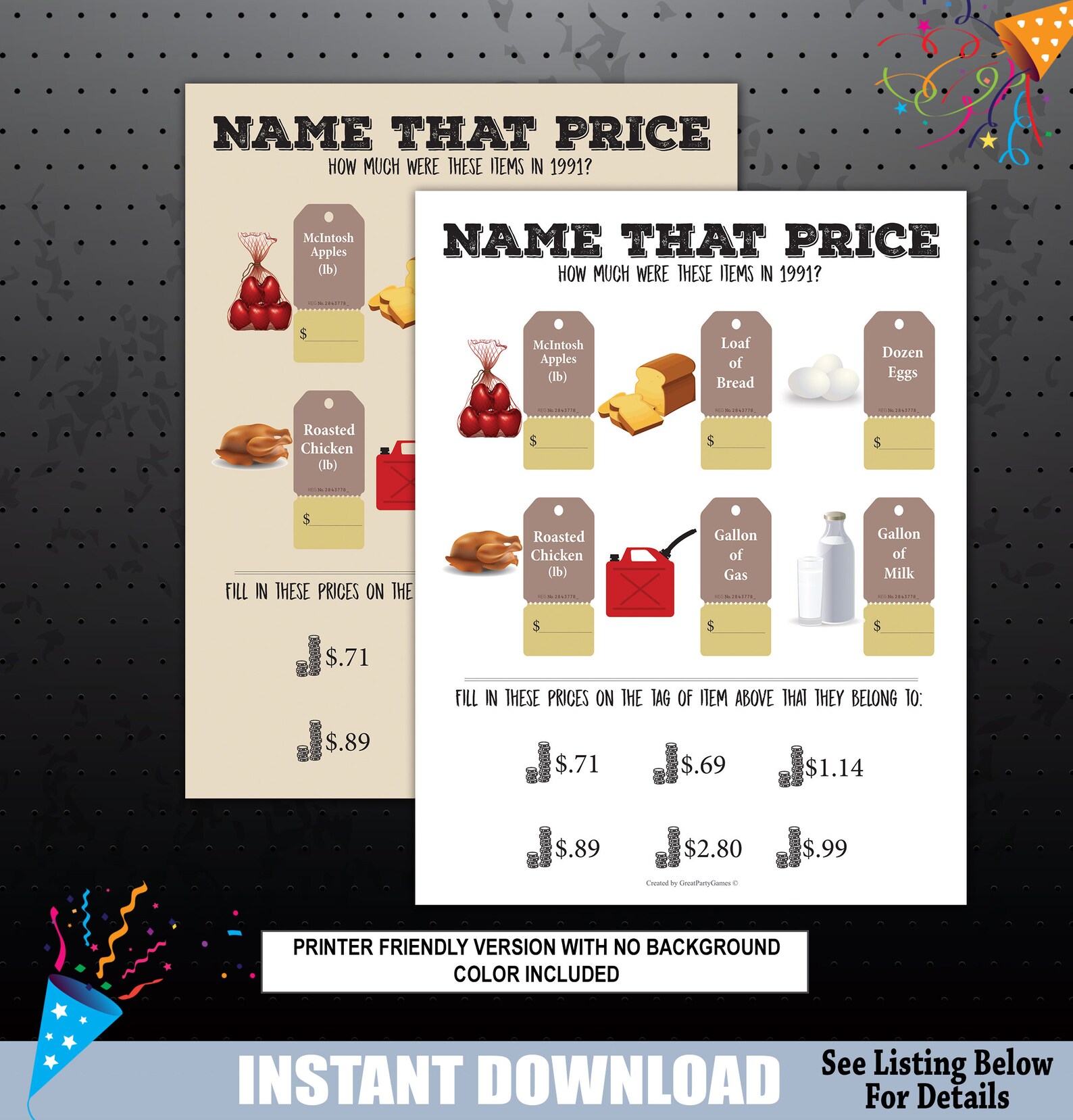 1991 Birthday Party Games, 1991 Party Trivia Games, Born in 1991 Trivia ...