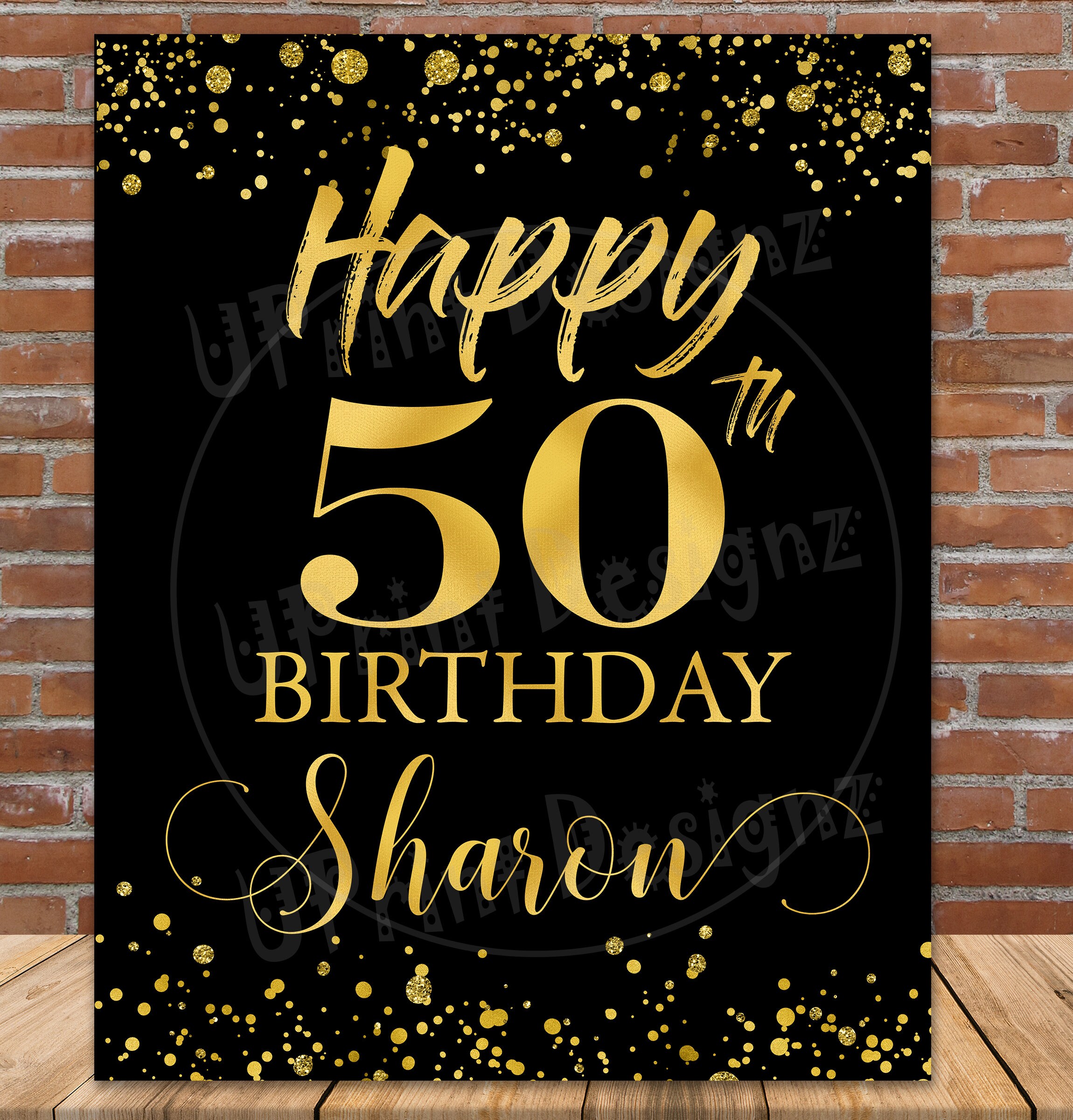 50th Birthday Poster 50th Birthday Party Decoration Sign - Etsy
