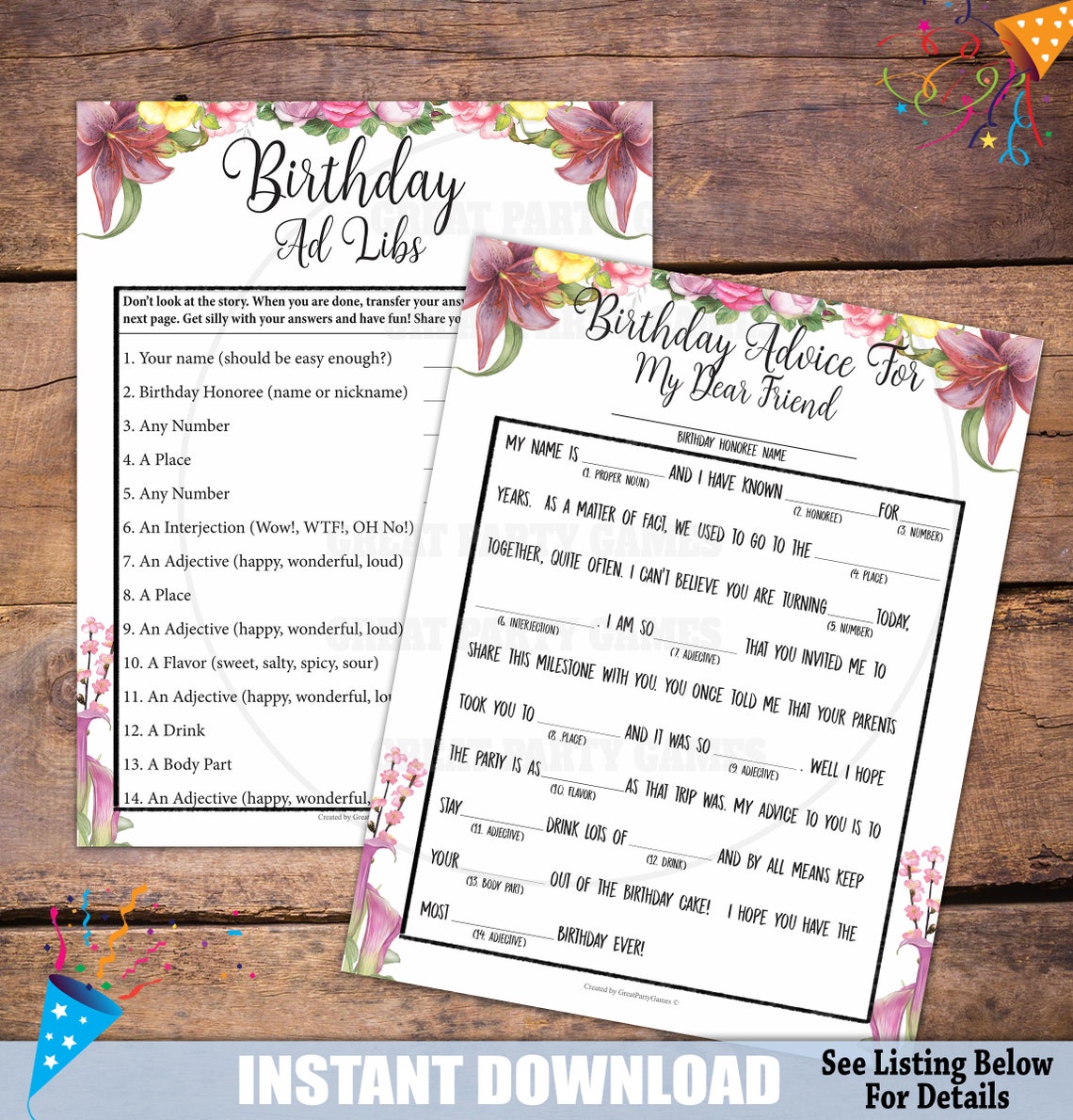 1941 Birthday Party Games, 1941 Party Trivia Games, Born in 1941 Trivia ...