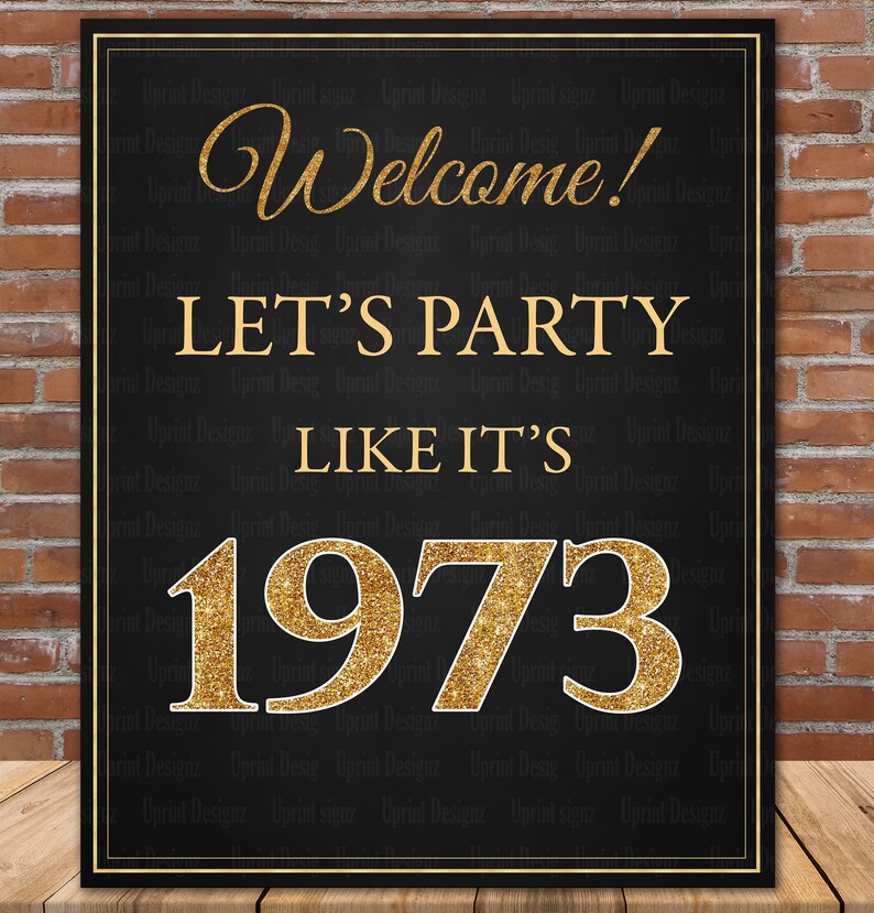 50th Birthday Party Decoration Posters GOLD Cheers to 50 - Etsy