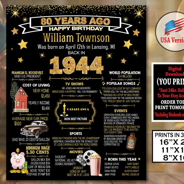 1944 Birthday - Etsy