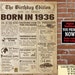 1934 Birthday NEWSPAPER Poster 1934 Newspaper Facts for Adult Birthday ...