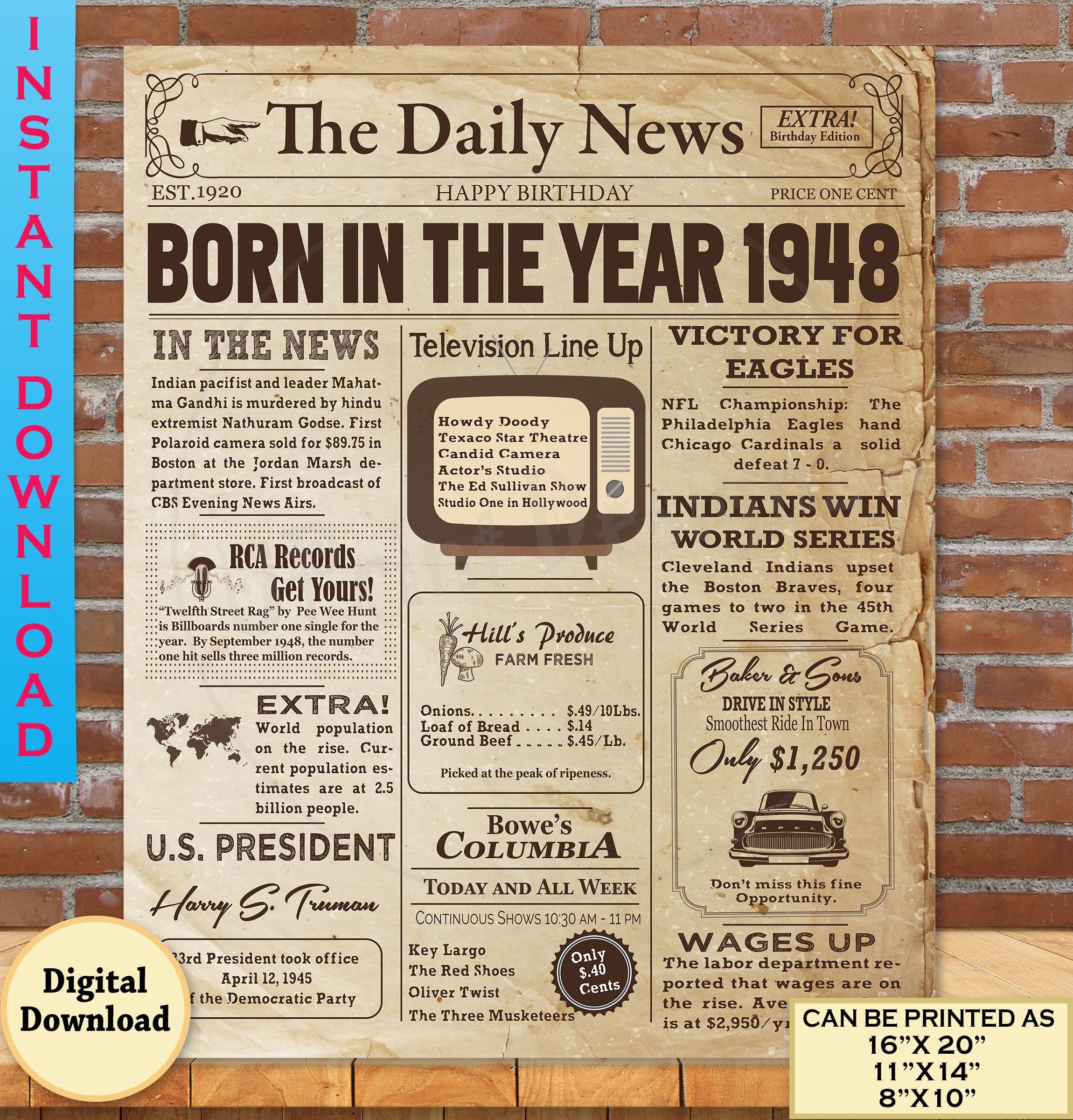 Newspaper Poster Board