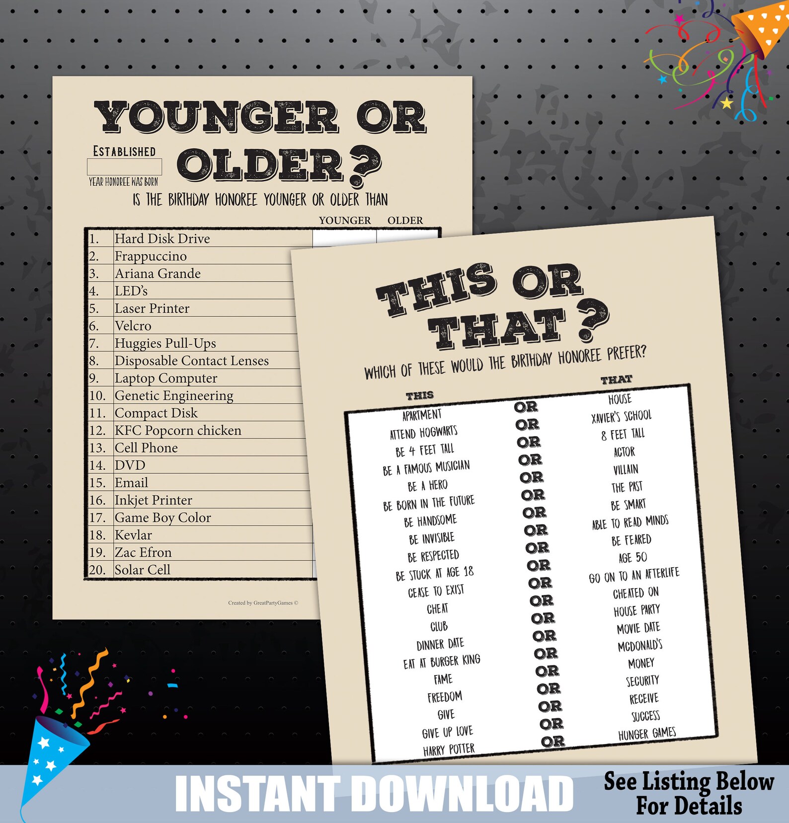1991 Birthday Party Games, 1991 Party Trivia Games, Born in 1991 Trivia ...