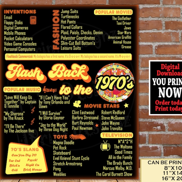 50th Birthday Party With 70’s Theme - Etsy