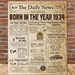 1934 Birthday NEWSPAPER Poster 1934 Newspaper Facts for Adult Birthday ...