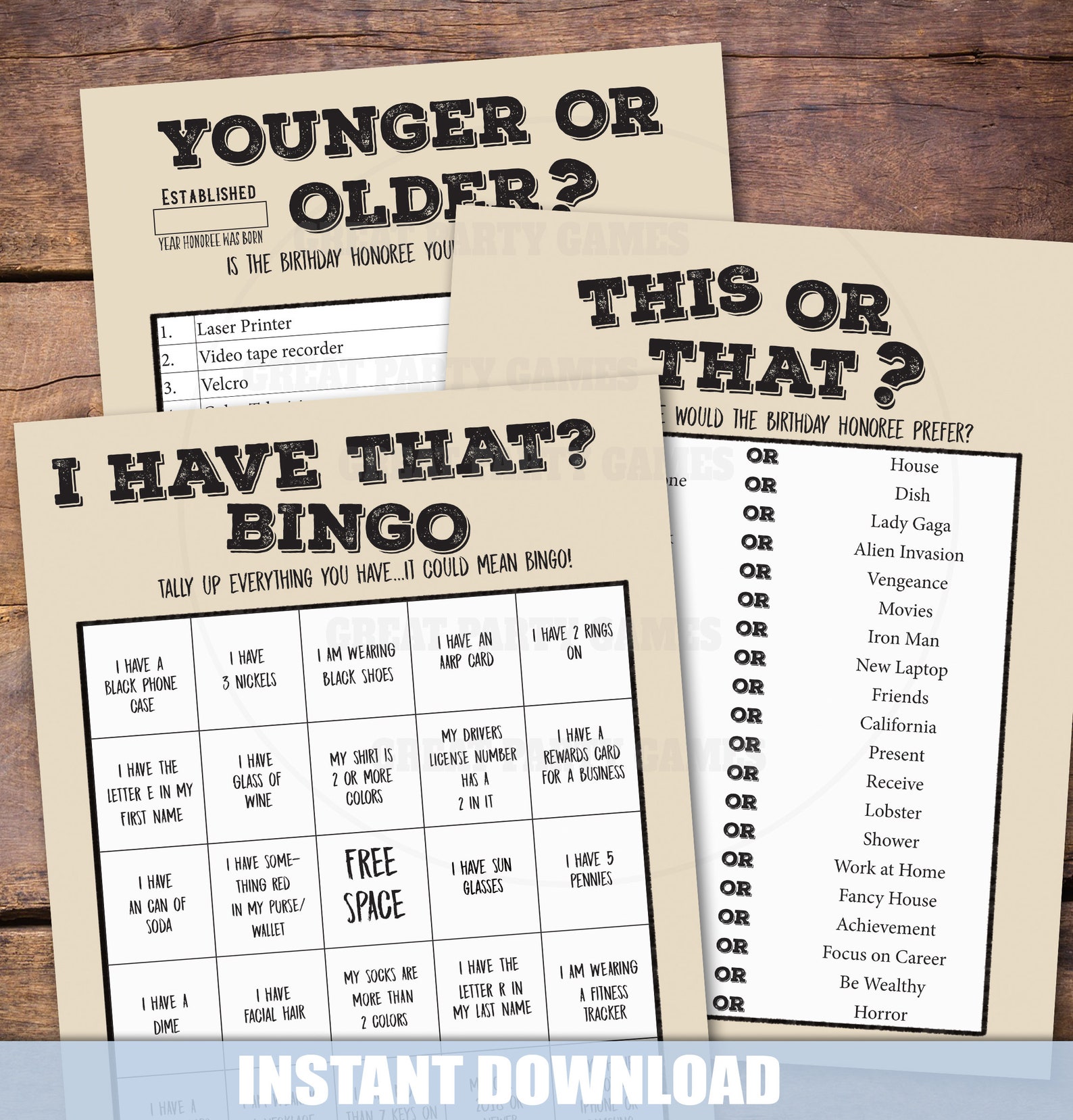1972 Birthday Party Games 1972 Party Trivia Games Born in - Etsy