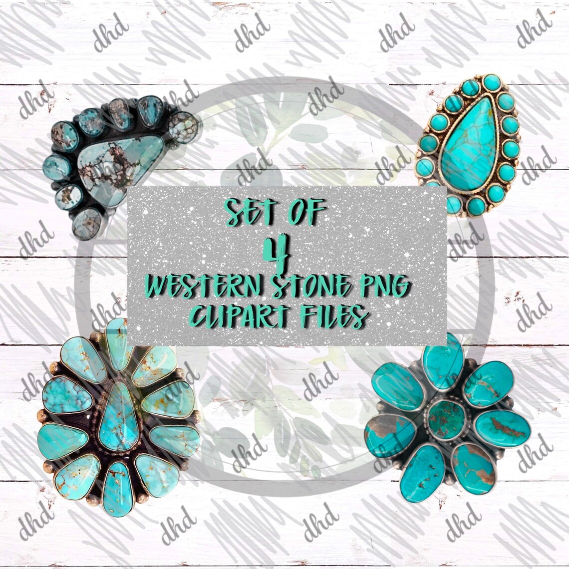 Punchy Western Turquoise Clip-art Files Sublimation Digital - Etsy