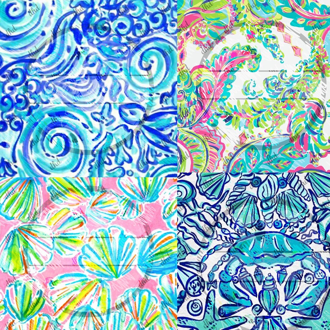 Set of 4 Lilly Print PNG Downloads| Digital Instant Download - Etsy