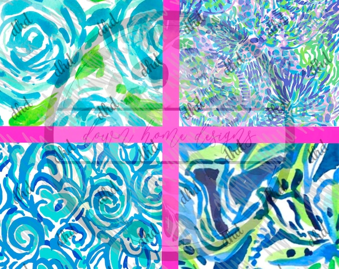 Set of 4 Lilly Print PNG Downloads| Digital Instant Download - Etsy