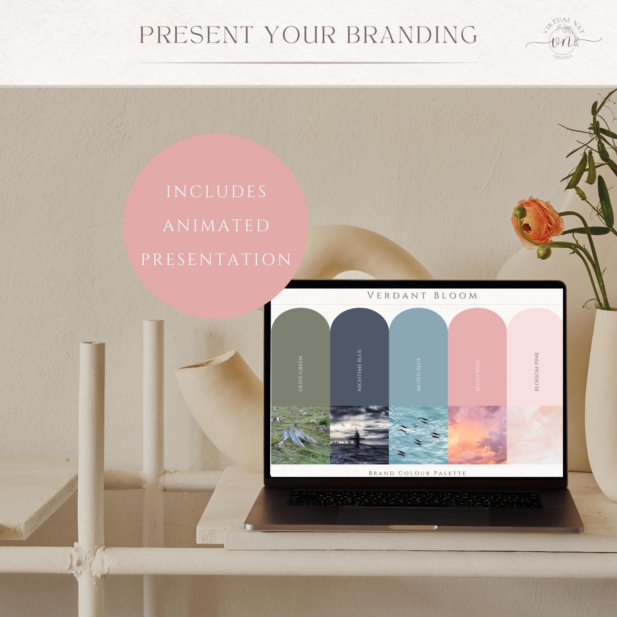 Brand Colour Palette in Verdant Bloom | Botanical Brand Color Palette ...