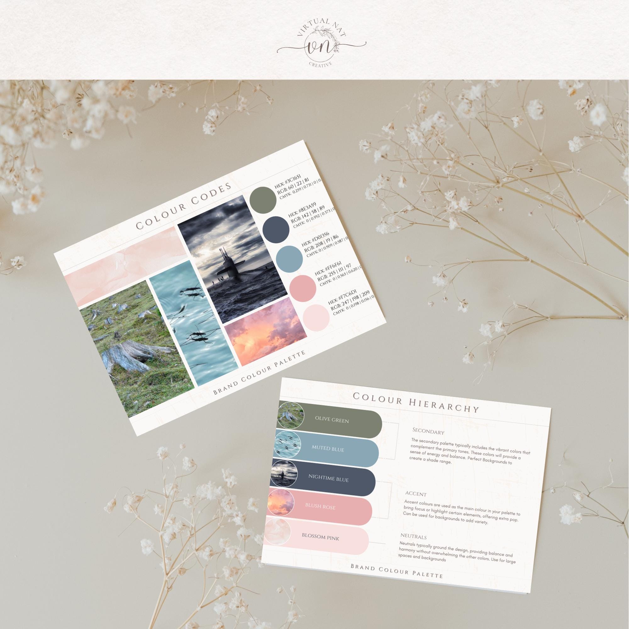 Brand Colour Palette in Verdant Bloom | Botanical Brand Color Palette ...