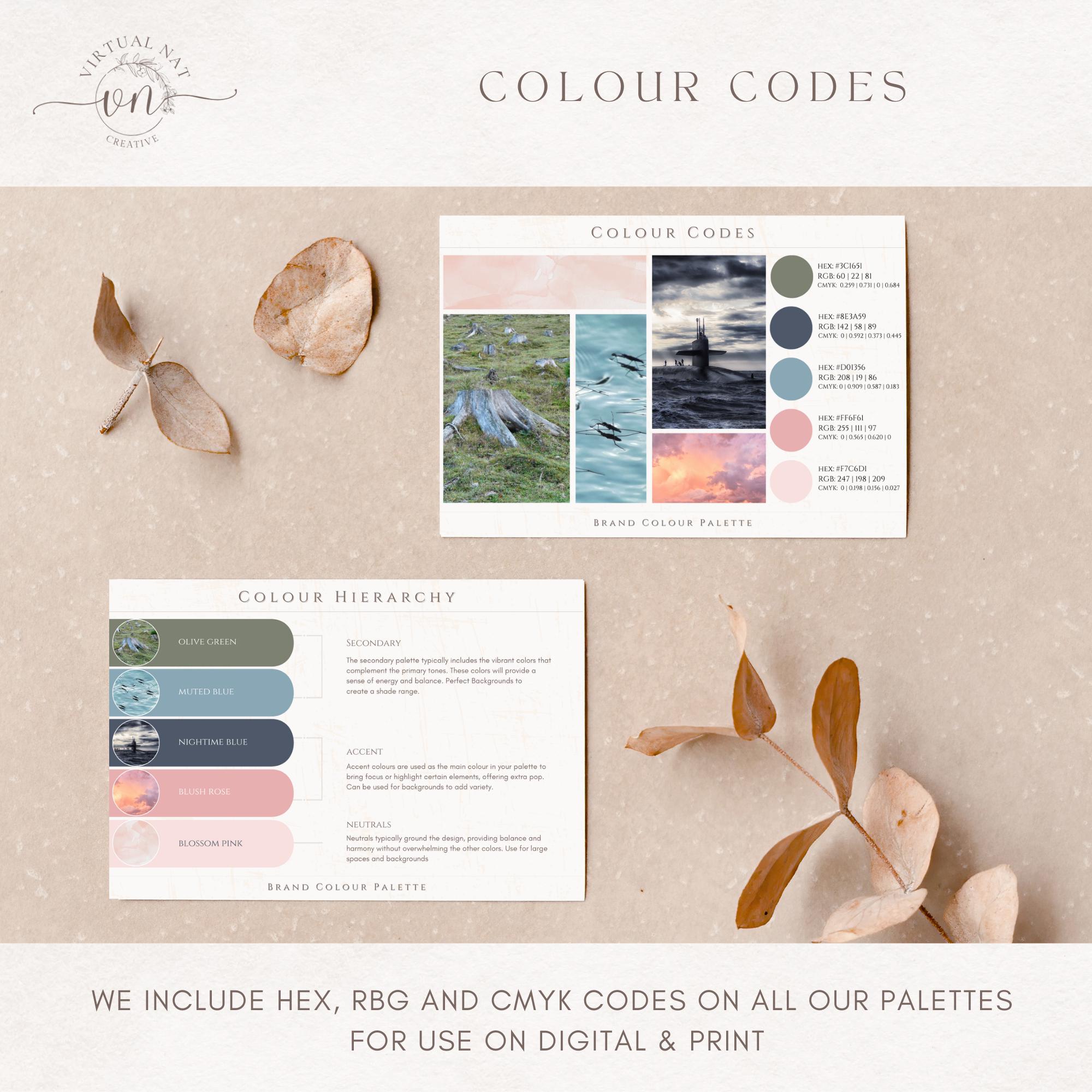 Brand Colour Palette in Verdant Bloom | Botanical Brand Color Palette ...