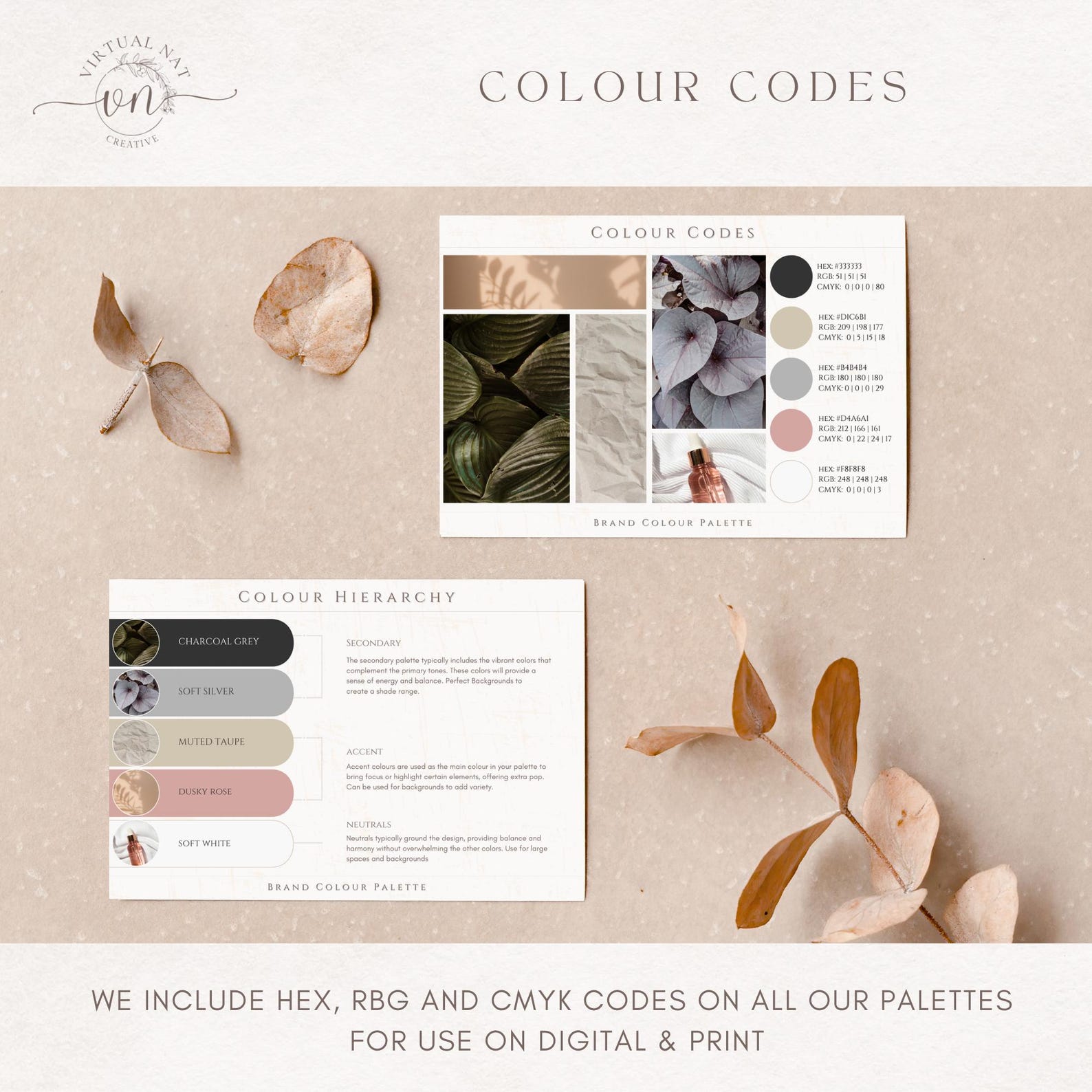 Brand Colour Palette in Minimalist Chic | Monotone Color Palette With ...