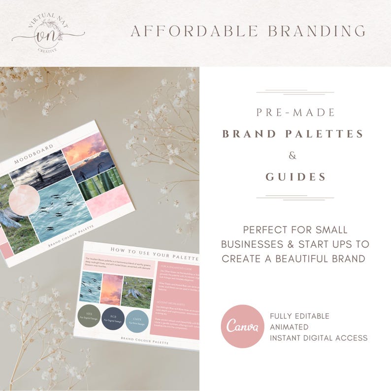 Brand Colour Palette in Verdant Bloom | Botanical Brand Color Palette ...