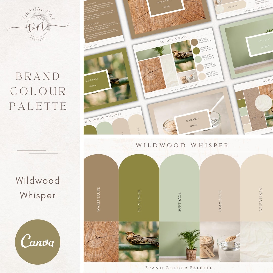 Brand Colour Palette in Wildwood Whisper | Color Palette With Hex Code ...