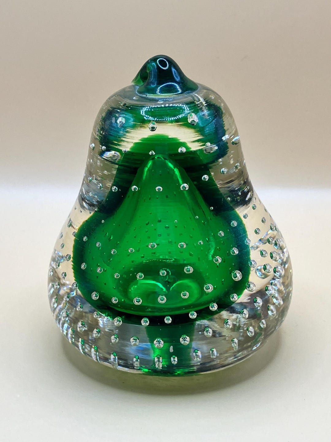Green Pear Glass Paperweight - Etsy