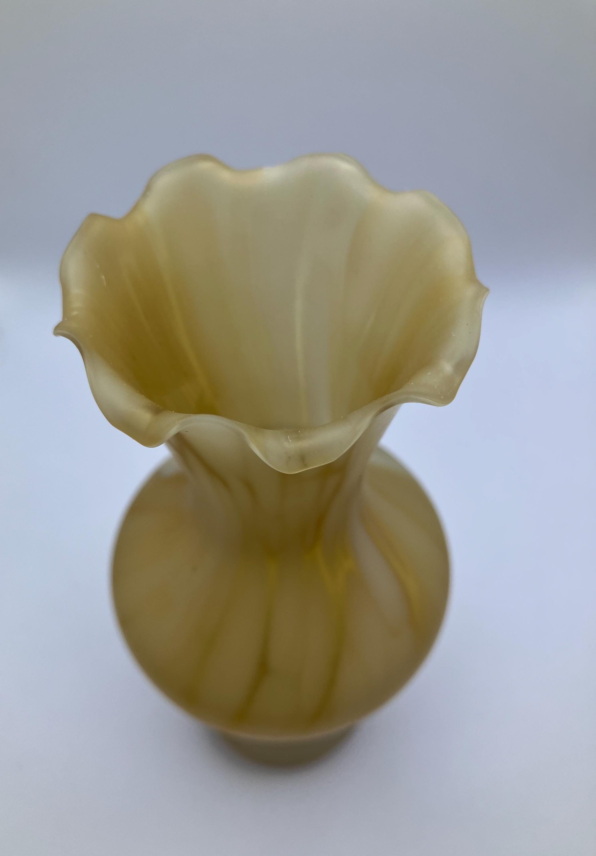 Fluted Frosted Bud Vase, Hand-blown - Etsy