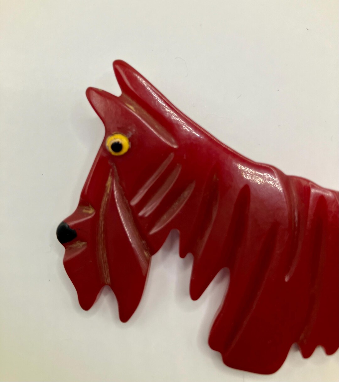 Bakelite Red Vintage Scottie Dog Pin - Etsy