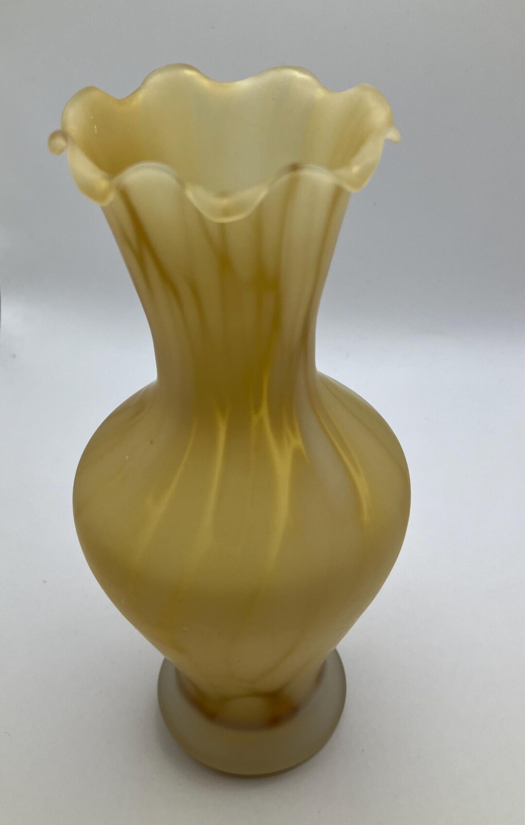 Fluted Frosted Bud Vase, Hand-blown - Etsy