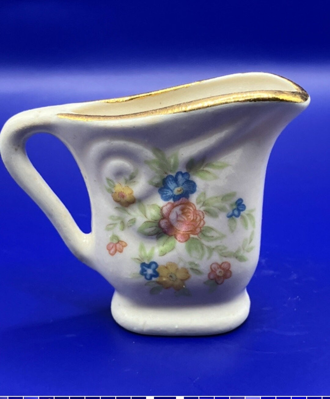 Floral Miniature Pitcher Creamer With Gold Trim - Etsy