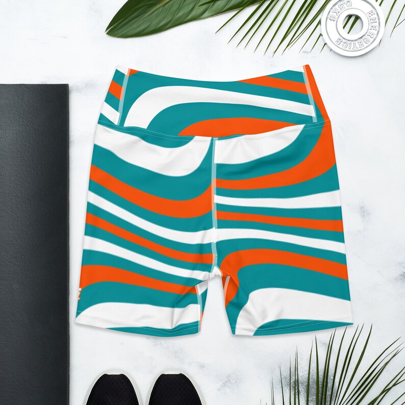 Miami Dolphins Swirl Print Bike Shorts - Etsy