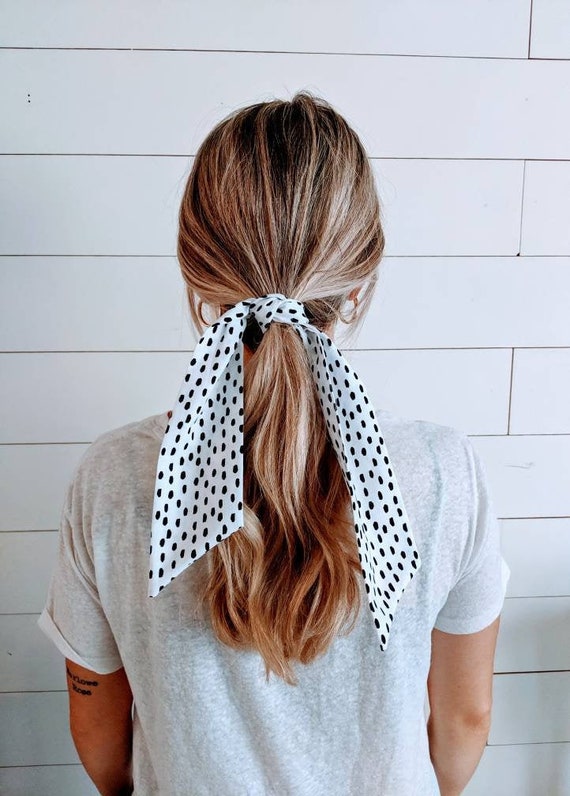 Hair Scarf / Ponytail Scarf / Hair Scarf Ponytail / Dalmatian | Etsy