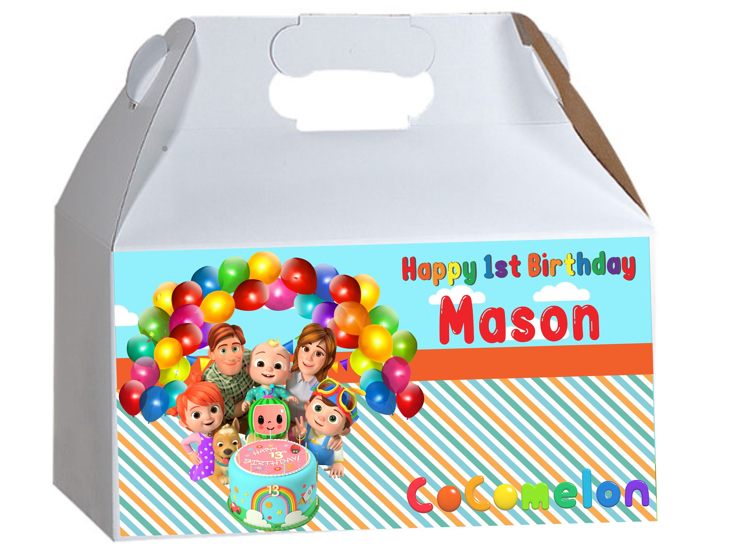 Cocomelon Gable Boxes Label Template To Print At Home Bobotemp