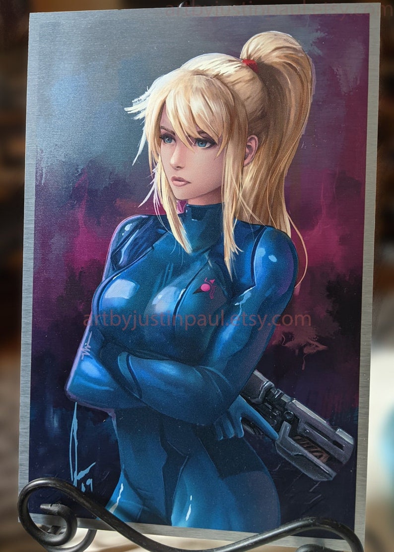 Metal Art Print Zero Suit Samus Metroid see Description - Etsy