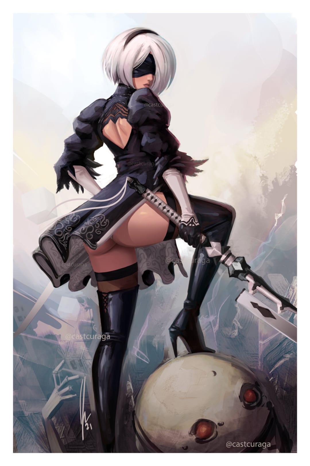 12"x18" Print - 2B - Nier Automata - Etsy