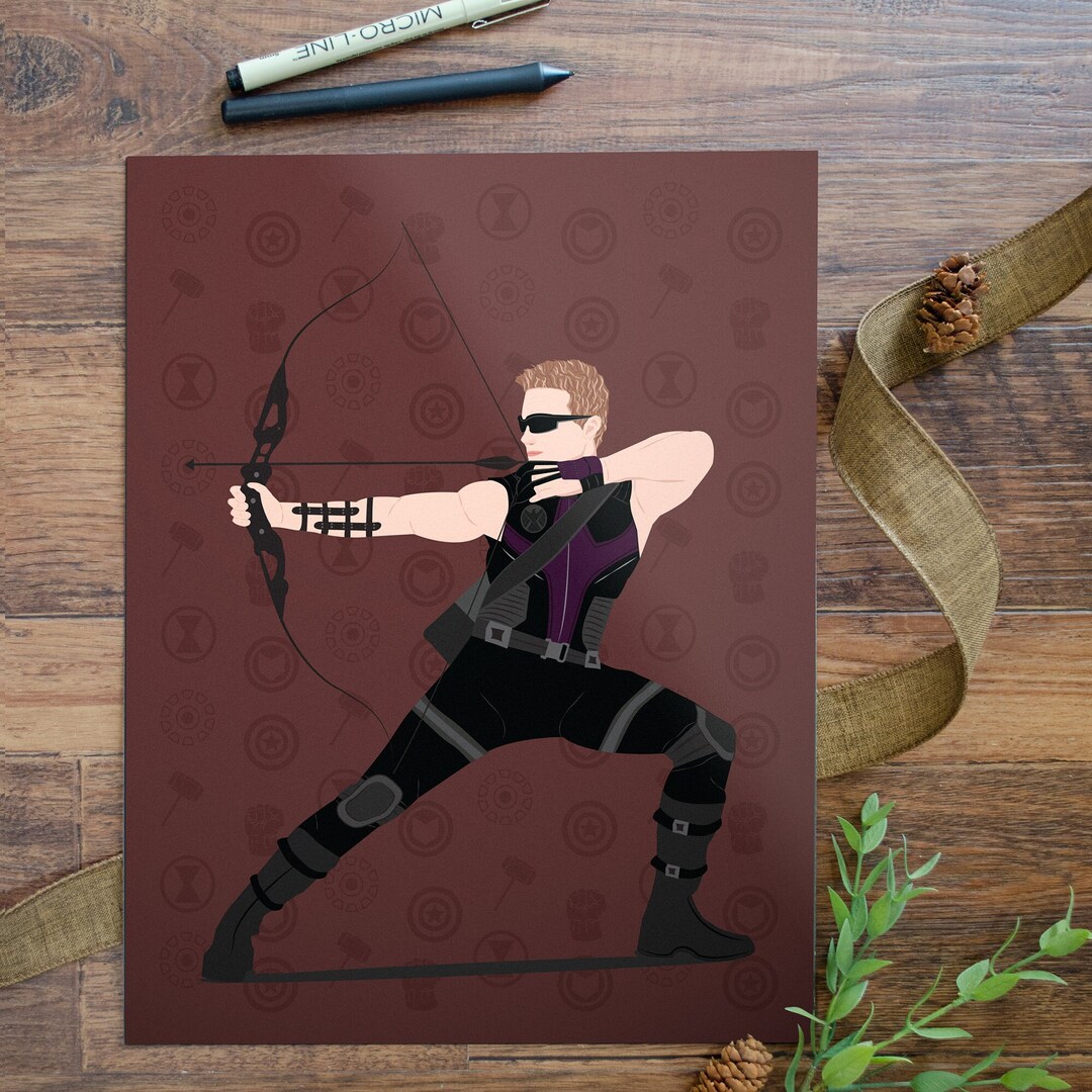 Hawkeye PRINT (full Body - Marvel Phase 1) - Etsy