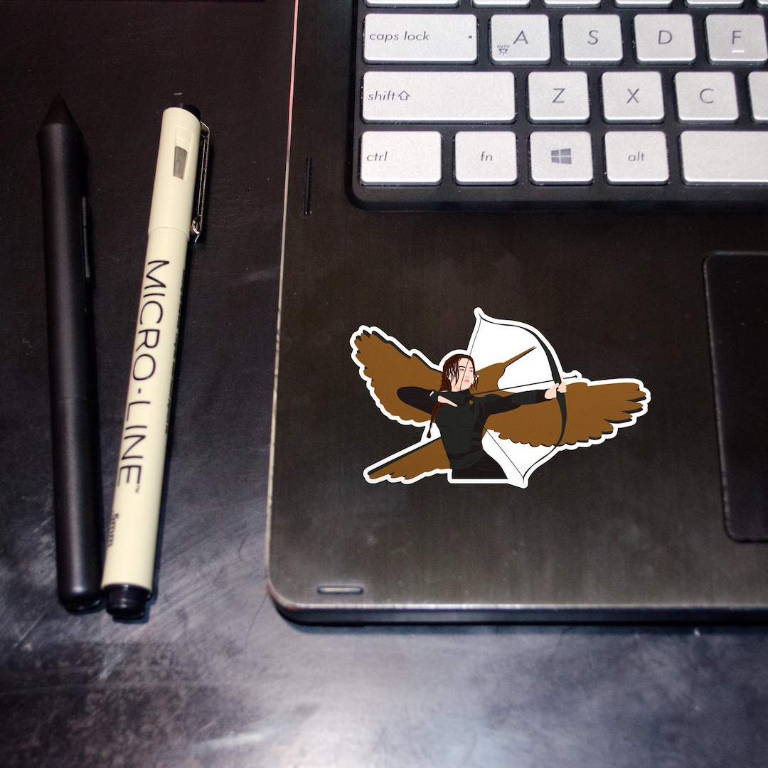 Katniss Everdeen - Mockingjay WATERPROOF STICKER - Vinyl Die Cut (the ...