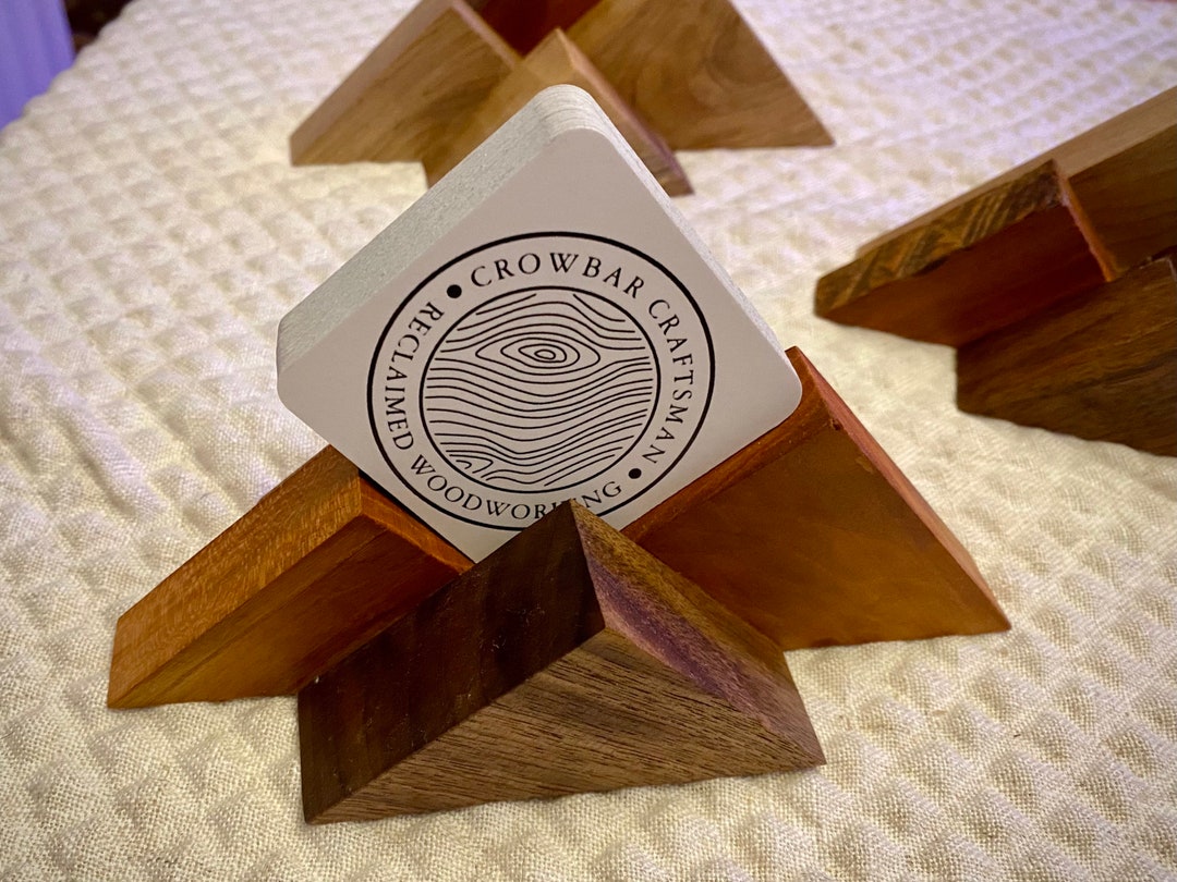 Mountain Range Card Holder/stand - Reclaimed Wood - Etsy