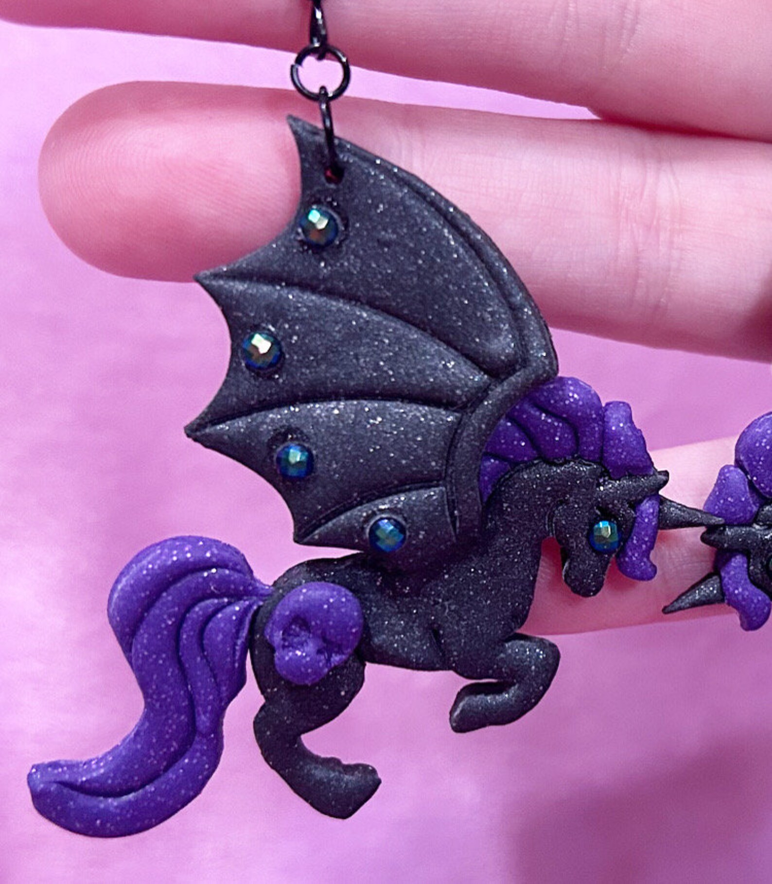 Demon Devil Skull Pony Horse Polymer Clay Earrings - Etsy