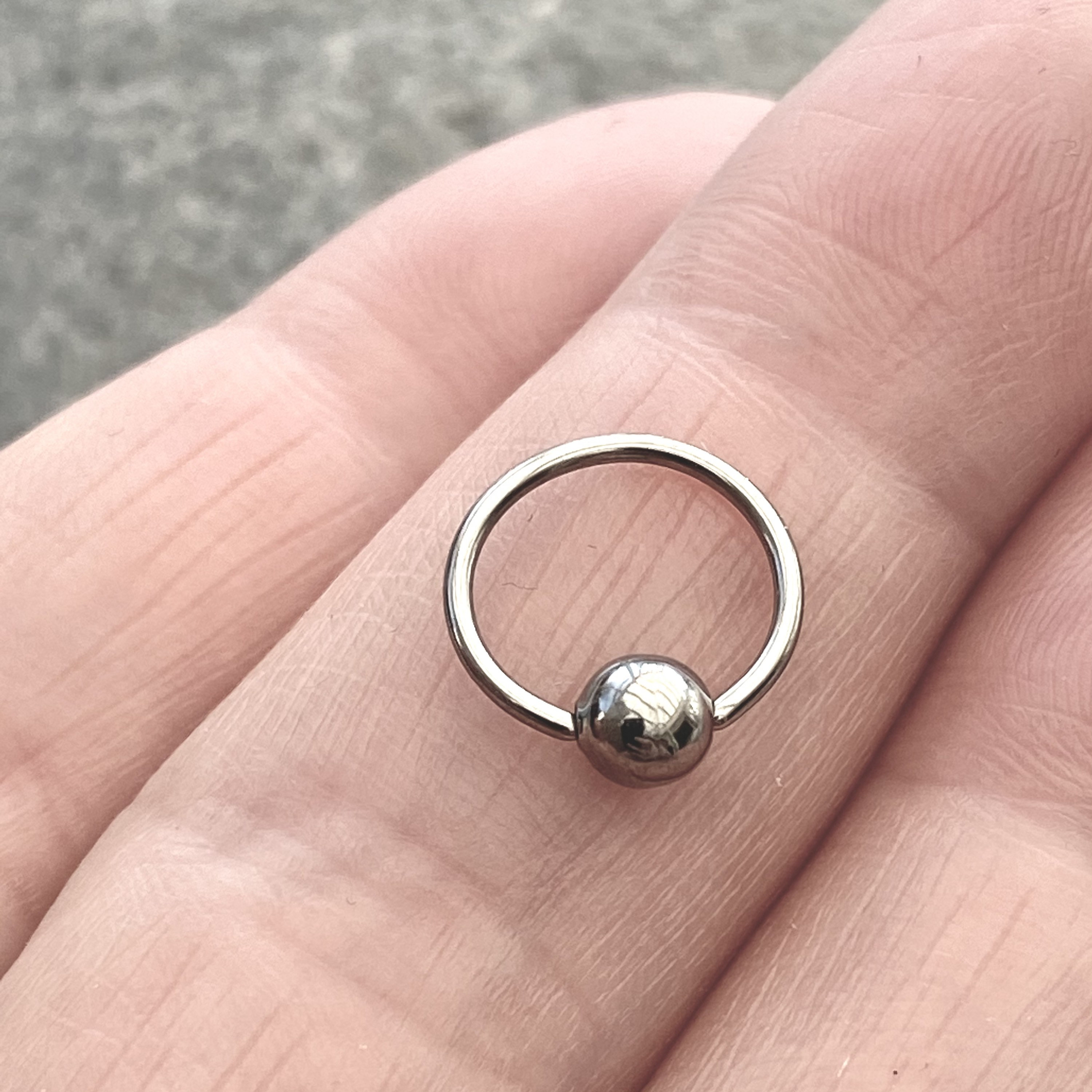 Medical Grade Titanium Ball Closed Ring Hoop Earring for Conch - Etsy UK