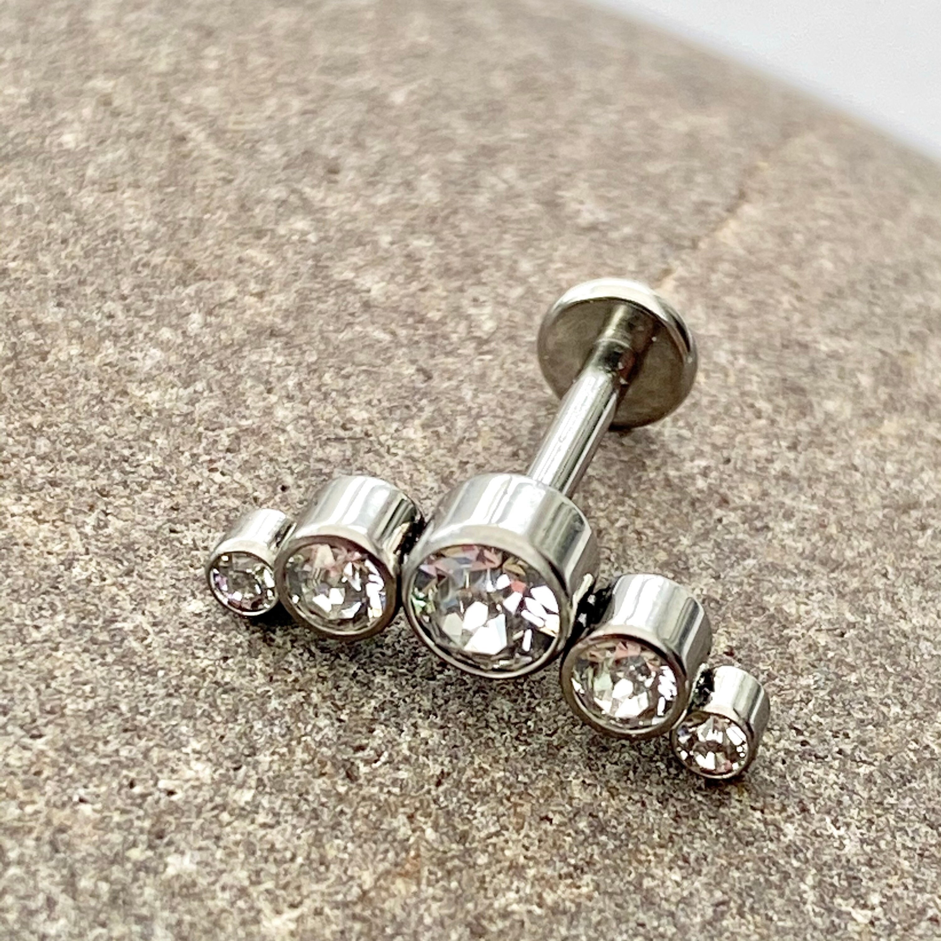 Implant Grade ASTM:F-136 Titanium Labret 1.2x8/10mm Swarovski | Etsy