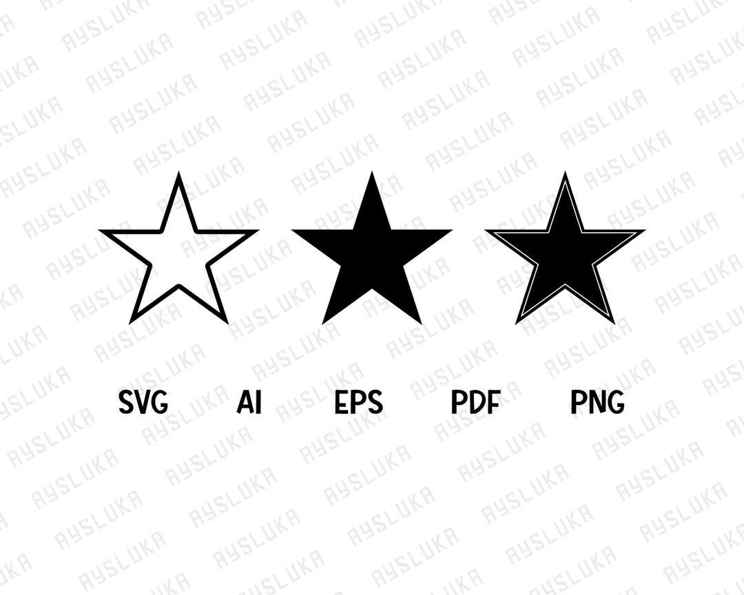 Star Svg Star Svg Instant Download Star Png Star Pdf Star - Etsy