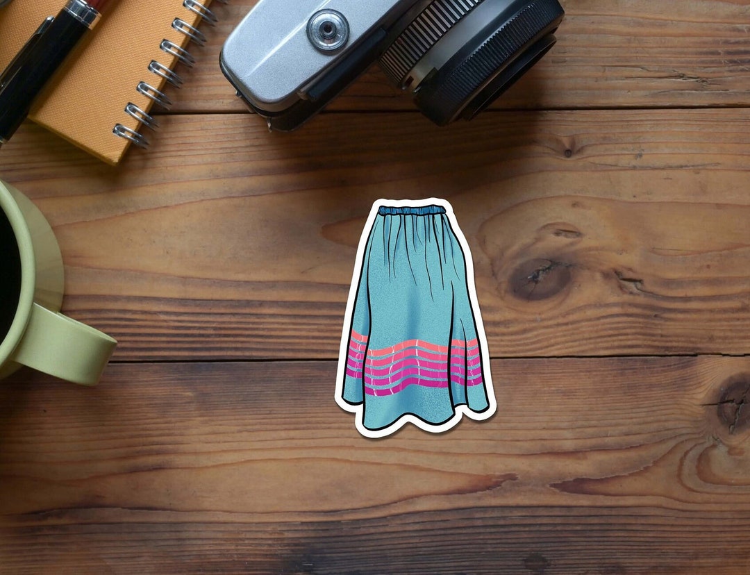 Vibrant Native Ribbon Skirt Sticker | Waterproof | Cultural Art Sticker ...