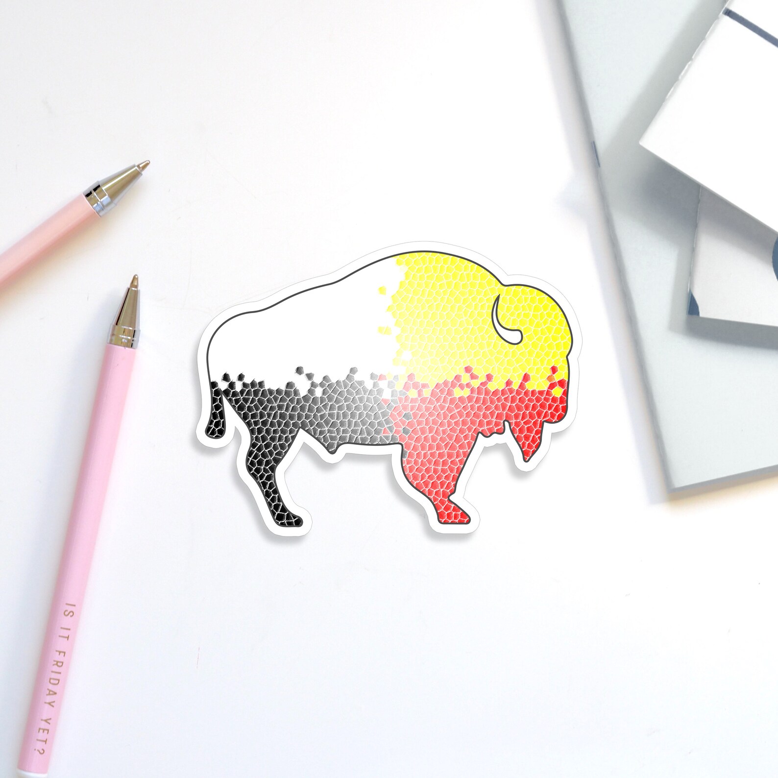 Native American four Directions Buffalo Sticker Medicine Wheel Sticker ...